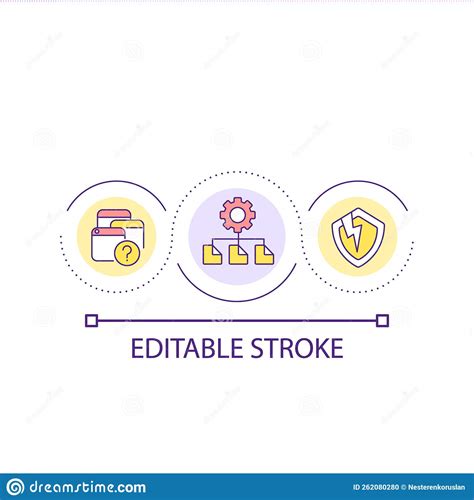 Digital Information Management Loop Concept Icon Stock Vector