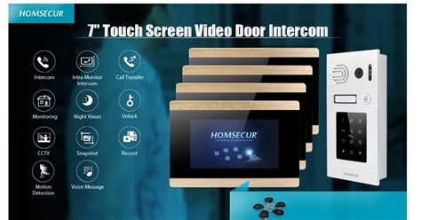 HOMSECUR " видео домофон система вызова+ Водонепроницаемый RFID доступ ...