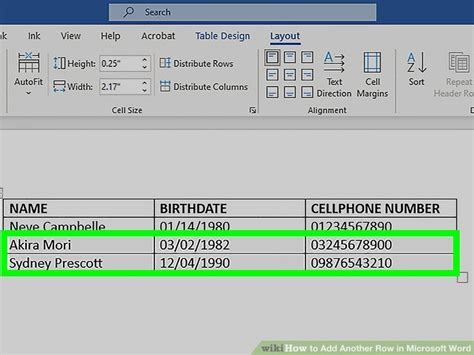 How To Add Another Row In Microsoft Word 11 Steps With Pictures