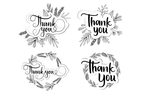 Floral Thank You Script Graphic By Aghadhia Art · Creative Fabrica