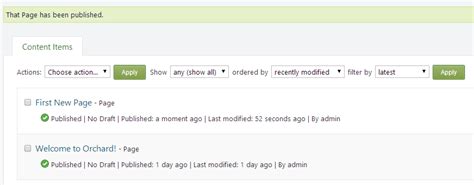 creating pages in orchard cms orchard project orchard cms learn