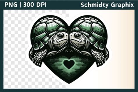 Tortoise Love Heart Turtle Clipart Png Graphic By Schmidty Graphix Creative Fabrica