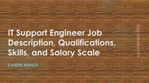 IT Support Engineer Job Description Skills And Salary