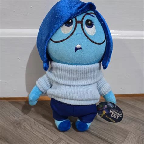 Disney Store Pixar Inside Out Sadness Blue Plush Glasses Sweater 10