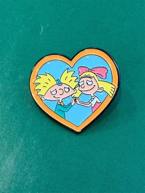 Enamel Pin Hey Arnold Lapel Pin Nickelodeon Etsy
