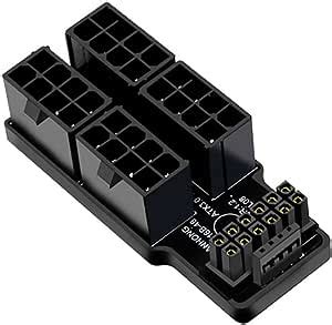 Amazon NFHK VHPWR ATX PCI E Power Modular Adapter To Four ATX P Up Angled