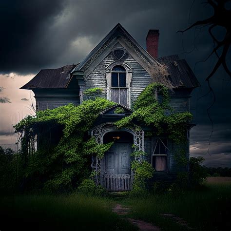 Premium Ai Image A House With Vines Growing On The Front