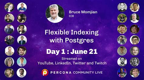 Flexible Indexing With Postgres Bruce Momjian Edb Percona Community Live Postgresql