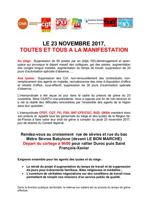 Jeudi 23 novembre grève des agents des lycées
