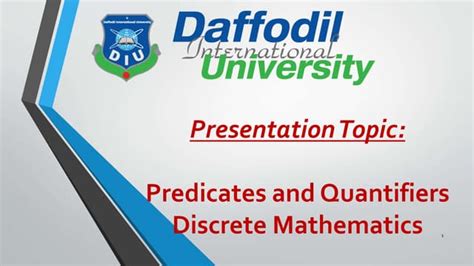 Predicates And Quantifiers Presentation Topics Ppt