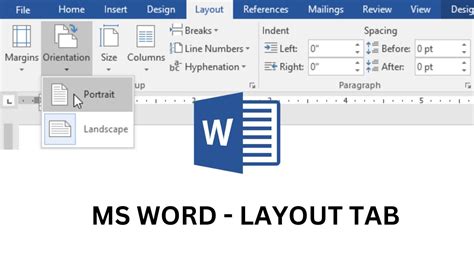 Ms Word Layout Tab Msword Tutorial Pagelayouttab Growup Youtube
