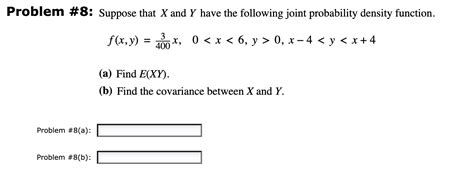 Solved Problem Suppose That X And Y Have The Following Chegg Com