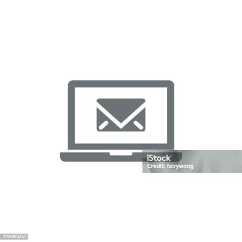 메일 아이콘이 있는 랩톱 0명에 대한 스톡 벡터 아트 및 기타 이미지 0명 개념 개념 기호 Istock
