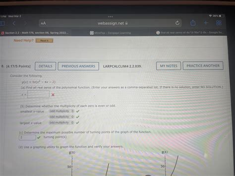Help Finding All Real Zeros Of A Polynomial Function R Precalculus