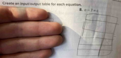 Solved Create An Inputoutput Table For Each Equation 8 A 7c Algebra