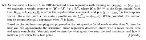 Nonlinear Mappings And Kernel Methods Points Chegg