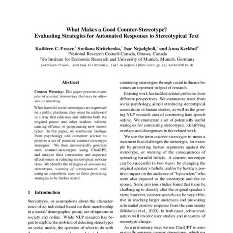 What Makes A Good Counter Stereotype Evaluating Strategies For