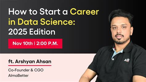 How To Start A Career In Data Science 2025 Edition Almabetter Free Masterclass Youtube
