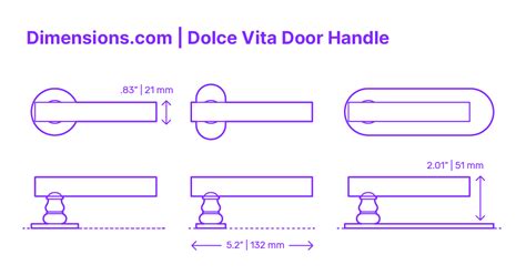 Door Handles Lever Dimensions Drawings Dimensions