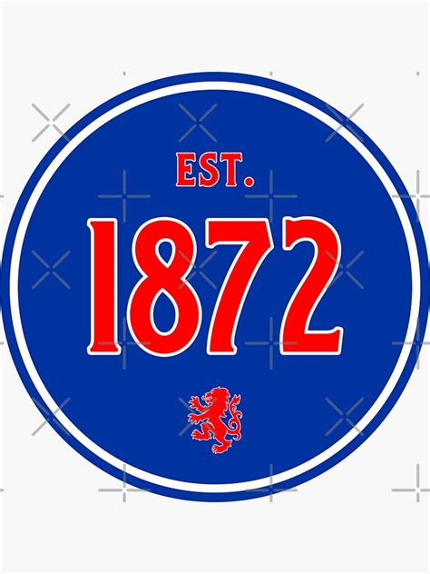 "Rangers F.C. Est.1872" Sticker for Sale by OnTargetSports | Redbubble