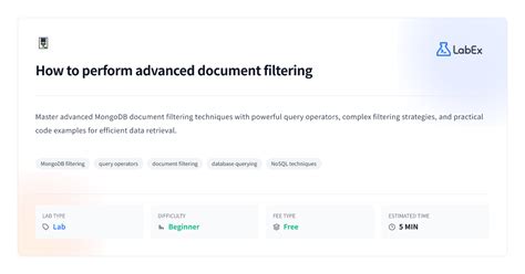 How To Perform Advanced Document Filtering Labex