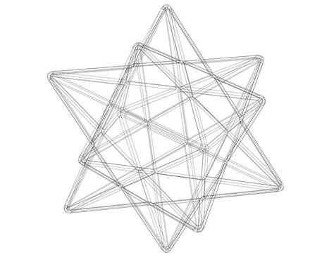 Wireframe Shape Small Stellated Dodecahedron 3d Print Model By Mranycad