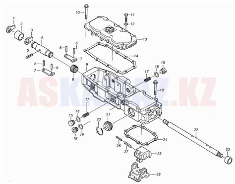 Механизм переключения передач КАМАЗ-6520. Чертеж: №147