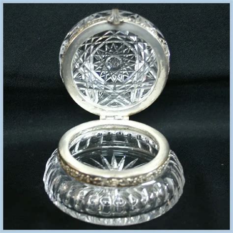 American Brilliant Period Cut Glass Jewel Box Ruby Lane