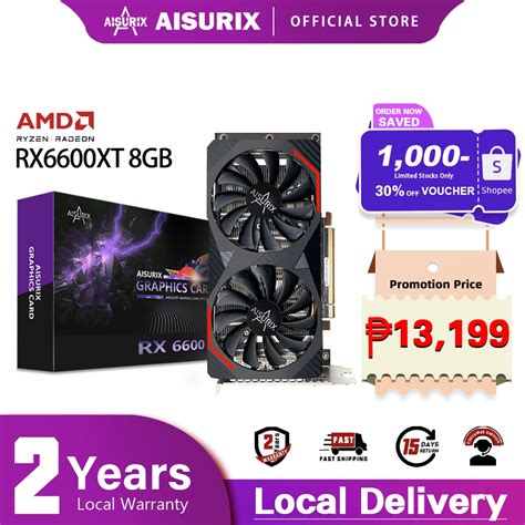AISURIX Brand New RX 6600XT 8G Graphics Card 8G 128Bit GDDR6 GPU Video