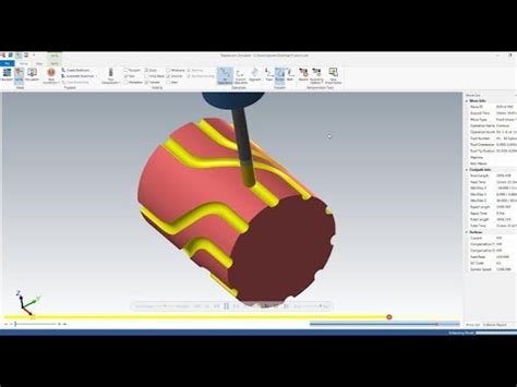 MasterCam Toolpath 2D Contour Rotation Axis Substitution YouTube