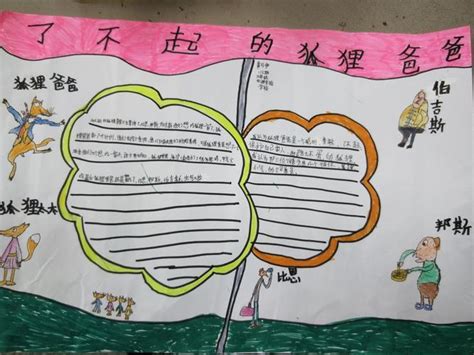 了不起的子狐狸爸爸手抄报 手抄报图片大全 普车都
