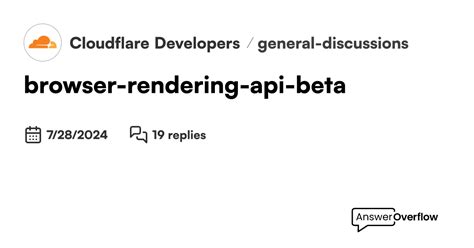 Browser Rendering Api Beta Cloudflare Developers