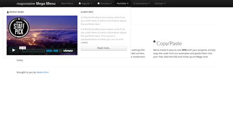 Responsive Mega Menu For Bootstrap By Weborithm Codecanyon
