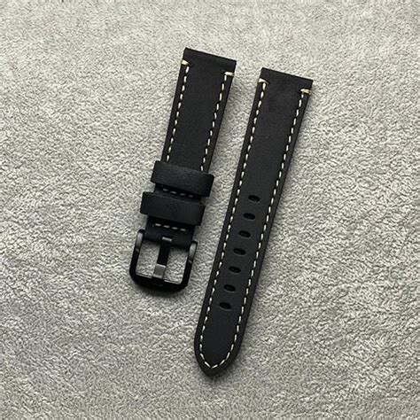 สายหนัง สำหรับนาฬิกาข้อมือ - สีดำด้าน ( 20 MM ) L04012001 - timekeepershop