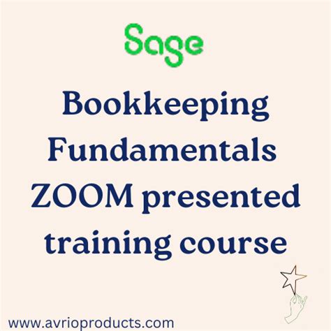 Bookkeeping Fundamentals Zoom Presentation Avrio Products