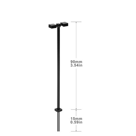 Evemodel 10pcs HO Scale 1 87 Metal Lamp Two Heads Street Light 90cm