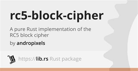 Rc5 Block Cipher — Rust Crypto Library Librs