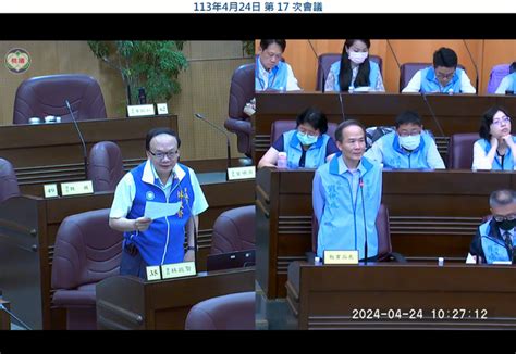 議員林政賢就國中競爭力及調整營養補助費、學校網路安全及正式老師職缺提出質詢