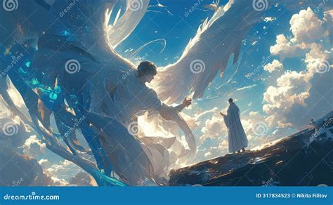 Guardian Angel Vintage Style Photo Stock Illustration Illustration
