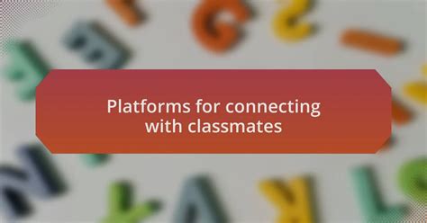 How I Connected With Classmates Online — Timss Za How I Connected With Classmates Online — Timss Za