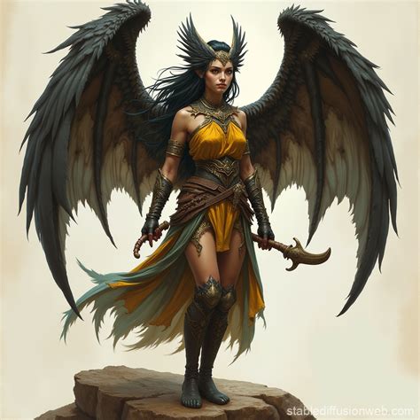 Female Harpy In Dnd Style Stable Diffusion Online