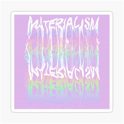 Materialism Aesthetic No 2 Sticker For Sale By Glit Ter Redbubble