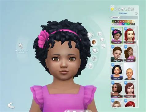 Mystufforigin Flower Tight Curls Sims 4 Hairs
