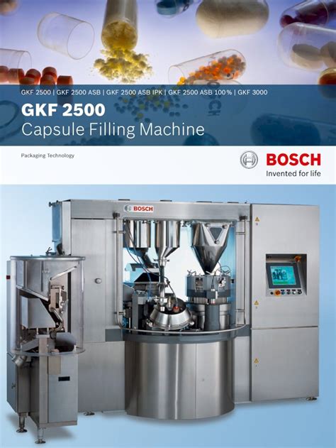 Pdf Gkf 2500 Capsule Filling Machine Bosch Packaging · Pdf Filegkf