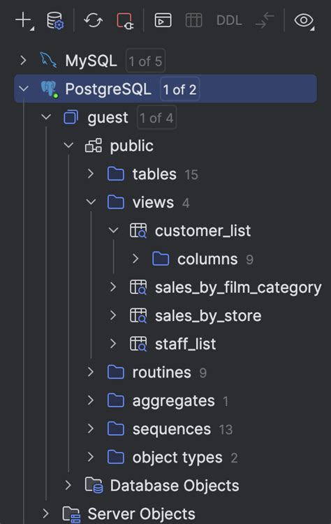 Database Window Jetbrains Rider Documentation