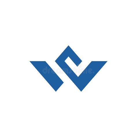We Or Ew Initial Letter Logo Design Vector Stock Vector Illustration