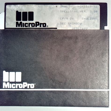Micropro Spellstar Dec Rainbow Cpm 86 V3 30 1981 Micropro Intl