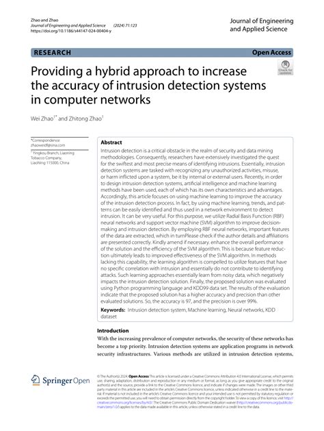 Pdf Providing A Hybrid Approach To Increase The Accuracy Of Intrusion