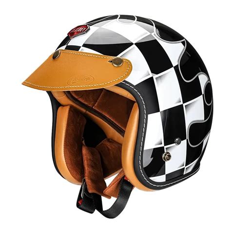 Brown Leather Motorcycle Helmets