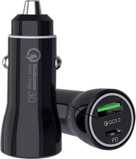 Autolader Usb A Usb C Auto Oplader Usb Usb C Autolader Poorten Auto Lader Bol